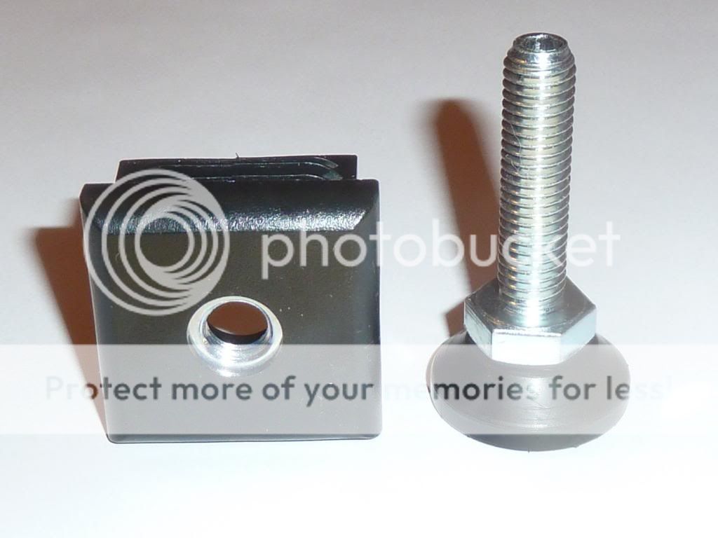 4 x 40mm Square x 40mm Adjustable Feet & M10 Threaded Inserts Cabinet ...